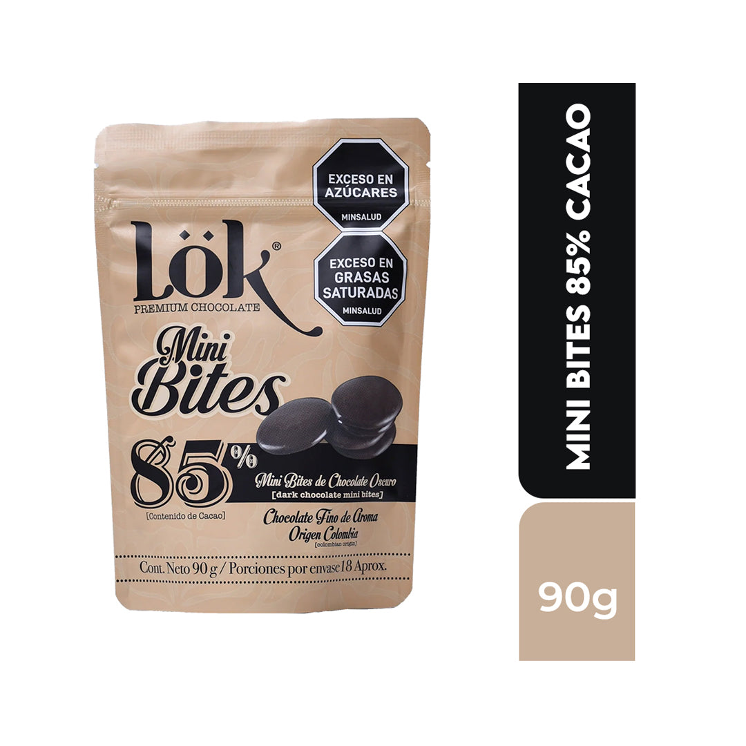Mini bites de chocolate al 85% 90g | LÖK Foods